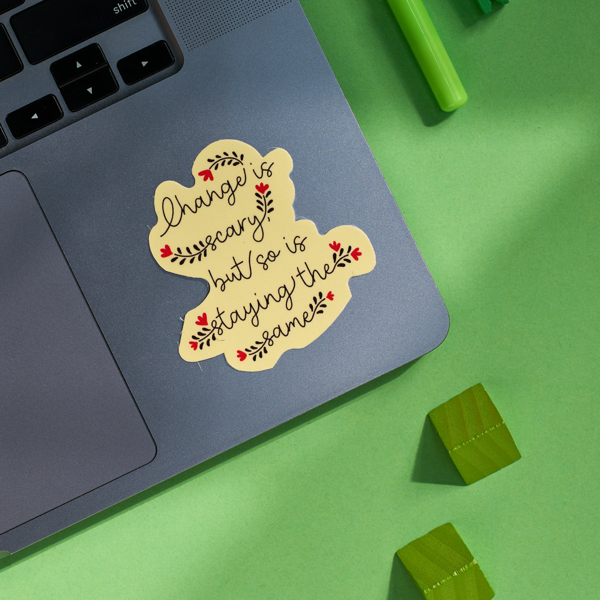 Change Is Scary - Laptop Sticker – Factor Notes