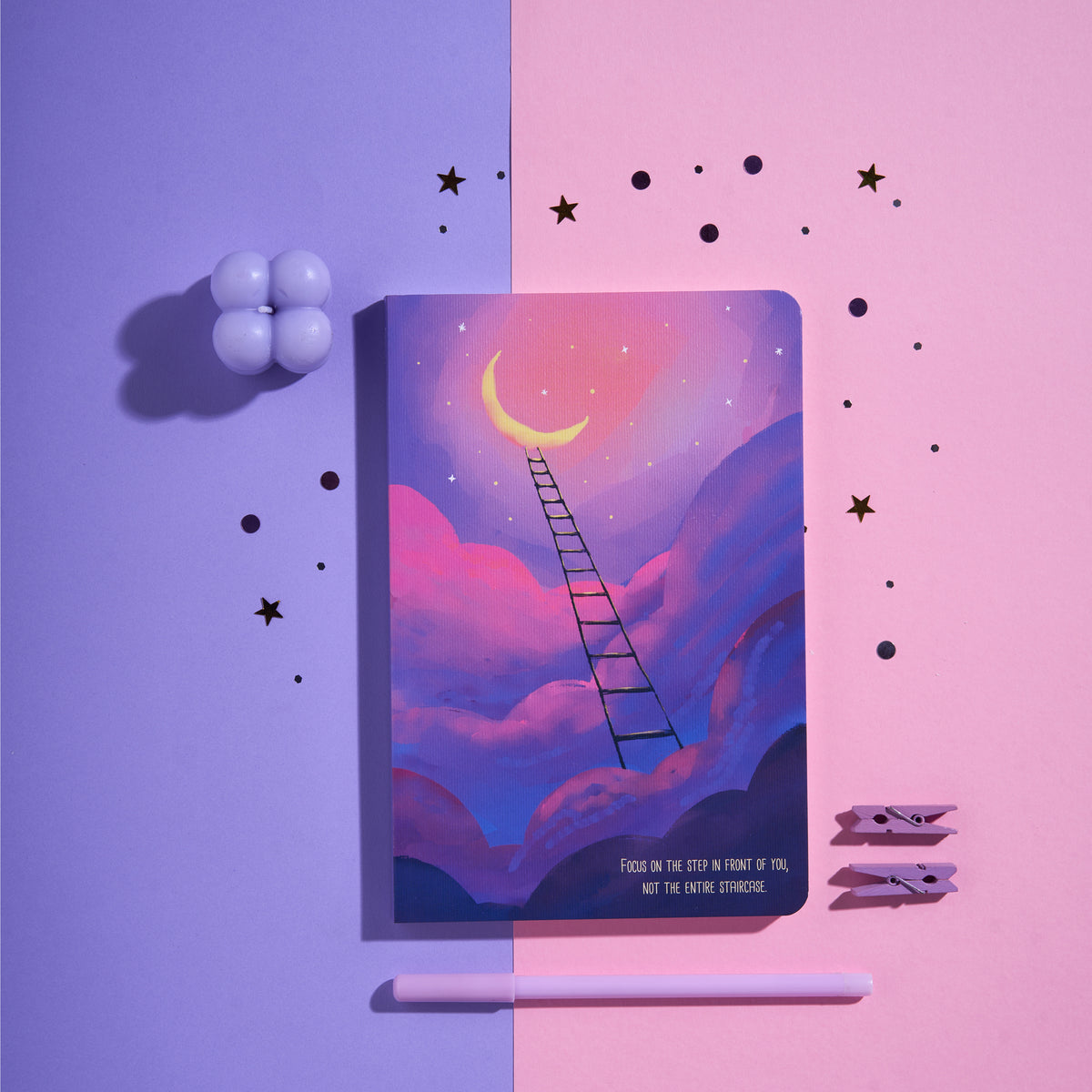 Pursuit Series - Focus On The Step A5 ruled 90 gsm notebook – Factor Notes