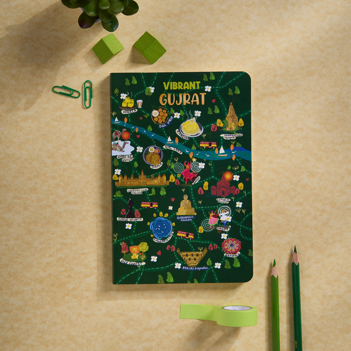 Pursuit Series - Vibrant Gujarat A5 ruled 90 gsm notebook – Factor Notes